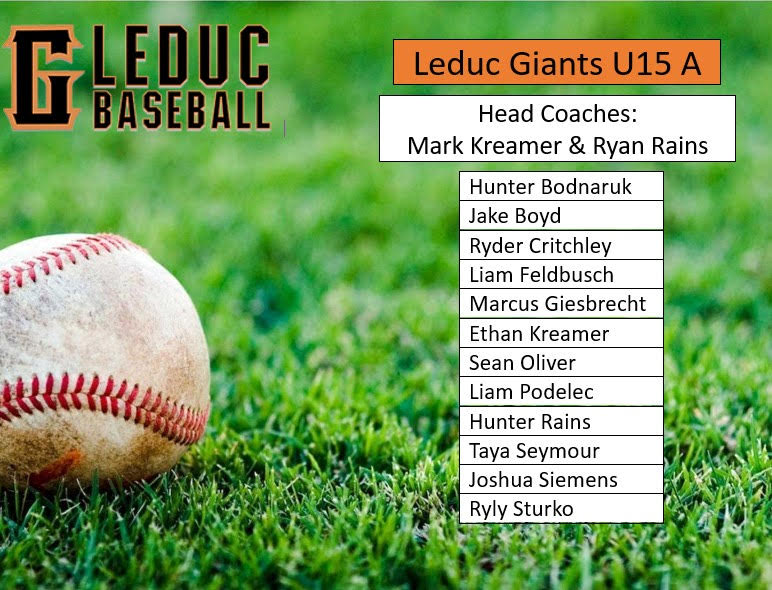 Rosters – Leduc Baseball Association