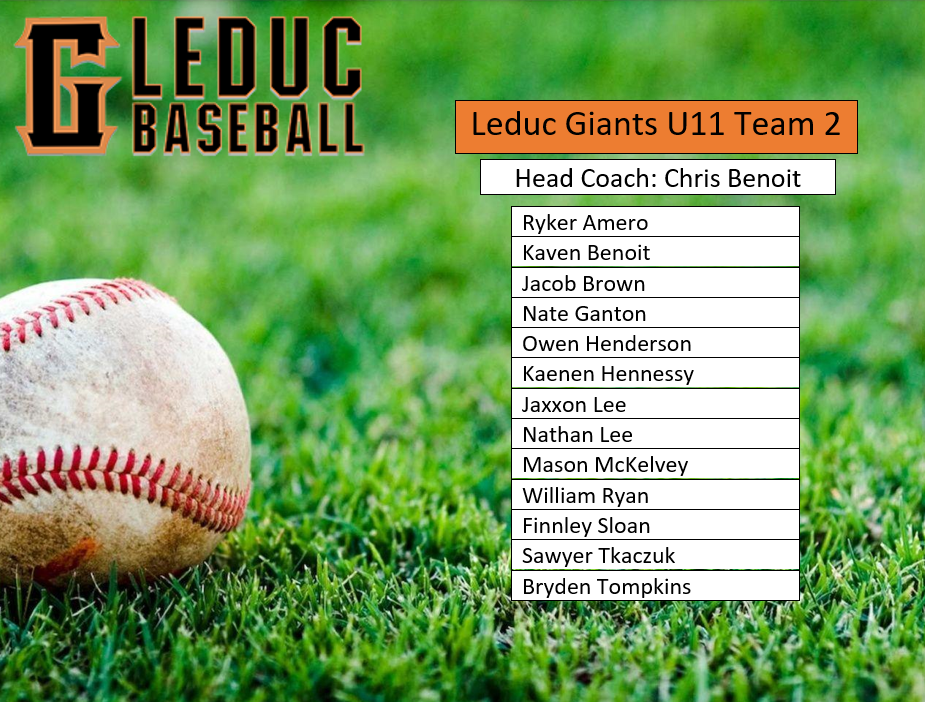 Rosters – Leduc Baseball Association